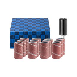 Pferd TOOLS Schleifh&uuml;lsen-Set 13-tlg. Korund &Oslash; 15x30mm A60,80,150,240 mit Halter Schaft-&Oslash; 6 mm (42298002)