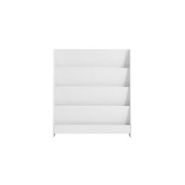 sobuy Kinderregal mit 4 F&auml;chern Wei&szlig; 80x30x88cm Funktional