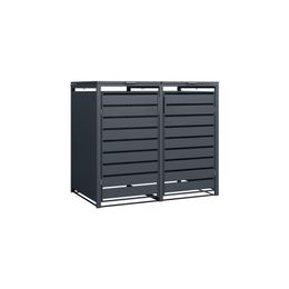 Westmann M&uuml;lltonnenbox Kubus 2x 240 L 80 x 132 x 116 cm ; 50NRTH GmbH (WMJGBC212-A-2)