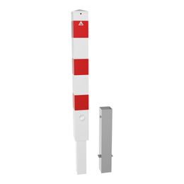 Schake Absperrpfosten Typ 40100F, 100x100mm, herausnehmbar + Dreikantverschlu&szlig;, feuerverzinkt)