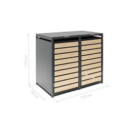 Westmann M&uuml;lltonnenbox Lacina 2x 240 L 80 x 132 x 116 cm ; 50NRTH GmbH (WMJGBC212-2)