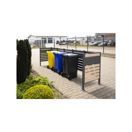 Westmann M&uuml;lltonnenverkleidung Planum 5x240L 90 x 410 x 120cm ; 50NRTH GmbH (WMJGBF03-4S-120-W-5)