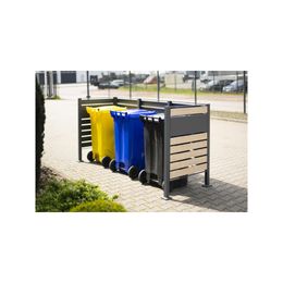 Westmann M&uuml;lltonnenverkleidung Planum 3x240 L 90 x 250 x 120 cm ; 50NRTH GmbH (WMJGBF03-4S-120-W-3)