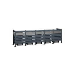 Westmann M&uuml;lltonnenverkleidung Planum 5x 240L 90 x 410 x 120cm ; 50NRTH GmbH (WMJGBF03-4S-120-5)