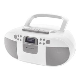 Soundmaster DAB+ Boombox SCD7800WE CD MP3 USB Kassette wei&szlig;)