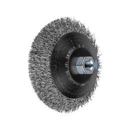 Pferd TOOLS Kegelb&uuml;rste ungezopft KBU &Oslash; 125x10mm M14 Edelstahl-Draht-&Oslash; 0,35 mm Winkelschleifer (43220121)