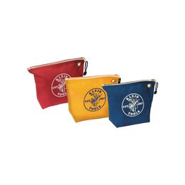 KLEIN TOOLS Werkzeugtaschen Canvas 3er Set Rei&szlig;verschluss farbig (5539CPAK)