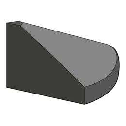 GAMMA Elastikbordstein Endelement flach 100mm schwarz mit Befestigungsd&uuml;bel ; Moravia (287.15.350)