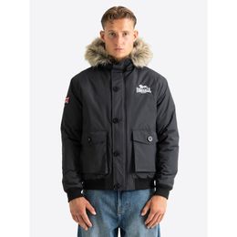 Lonsdale Herren Winterjacke mit Kapuze normale Passform FARRINGDON