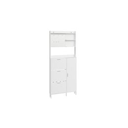 sobuy Schuhschrank, Schuhkipper, Schuhregal mit 1 T&uuml;r Wei&szlig; 83x14x197cm Modern