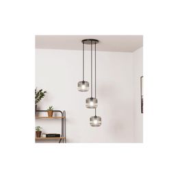 Home Deluxe H&auml;ngeleuchte aus Glas LILY - Rauchgrau