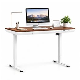 hjh OFFICE Elektrisch h&ouml;henverstellbarer Schreibtisch Worktime Plus Melaminharzbeschichtete Spanplatte
