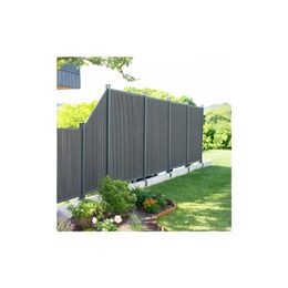 Home Deluxe WPC Sichtschutzzaun CALLADO PREMIUM 2 x Element + 3 x Pfosten - H&ouml;he: 185 cm