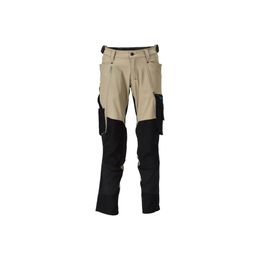 Mascot Hose mit Knietaschen Stretch leicht Gr. 90C58 hellkhaki schwarz (23179-311-5509-90C58)