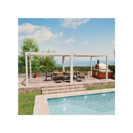 Weide Classic Pergola Aluminium Freistehend 3 X 7,2 M Wei&szlig;