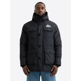 Lonsdale Herren Winterjacke mit Kapuze normale Passform BIRLING