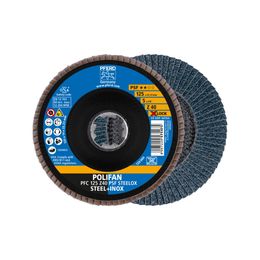 Pferd TOOLS POLIFAN F&auml;cherscheibe PFC 125 mm X-LOCK konisch Z40 Uni.-Linie PSF STEELOX Stahl/Edelstahl (67664126)