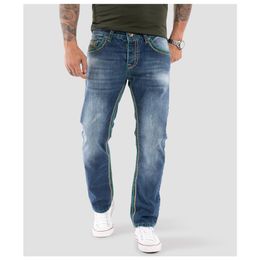 Rock Creek Jeans Comfort Fit dicke N&auml;hte Loose Fit