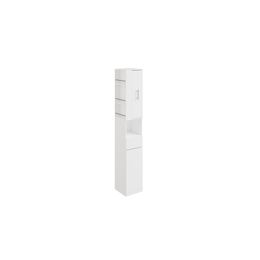 sobuy Badezimmerschrank, Hochschrank f&uuml;r Bad, Badregal mit 2 Schubladen Wei&szlig; 30x30x180cm Modern