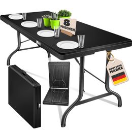Kesser&reg; Buffettisch Tisch klappbar Kunststoff 183x76 cm Campingtisch Partytisch Klapptisch Gartentisch f&uuml;r Garten, Terrasse und Balkon zusammenklappbar 8 Personen inkl. Tragegriff und Cover