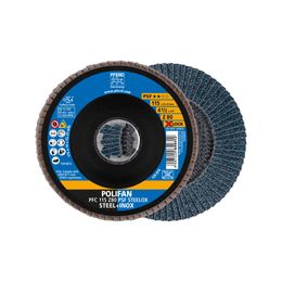 Pferd TOOLS POLIFAN F&auml;cherscheibe PFC 115 mm X-LOCK konisch Z80 Uni.-Linie PSF STEELOX Stahl/Edelstahl (67668116)