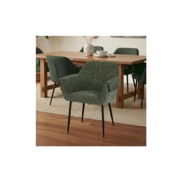 Home Deluxe Esszimmerstuhl chenille CHENO - 4er Set Gr&uuml;n