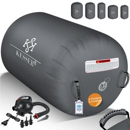 Kesser&reg; Aufblasbare Air Roll Airtrack, Gymnastik-Rolle inkl. Tragetasche & elektr. Luftpumpe Barrel Gymnastik Tumbling Yoga Gymnastik Rolle Gymnastikmatte, Fitnessrolle