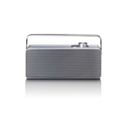 Lenco WTVS-100SI Kabelloser TV-Lautsprecher mit Dockingstation zum Aufladen, silber