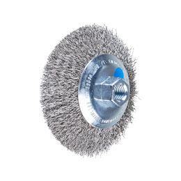 Pferd TOOLS Kegelb&uuml;rste ungezopft KBU &Oslash; 115x10mm M14 Edelstahl-Draht-&Oslash; 0,35 mm Winkelschleifer (43316023)