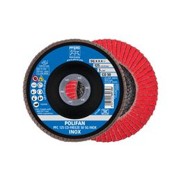 Pferd TOOLS POLIFAN F&auml;cherscheibe PFC 125x22,23 mm konisch CO-FREEZE 50 SG INOX Edelstahl (67712550)