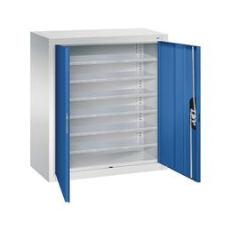 C+P Magazinschrank Serie 13, 830x700x300mm, 7035/5010 ; C + P M&ouml;belsysteme (134013-20|S10081)