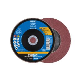 Pferd TOOLS POLIFAN F&auml;cherscheibe PFC 180x22,23 mm konisch A60 Uni.-Linie PSF STEELOX Stahl/Edelstahl (67746185)