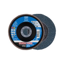 Pferd TOOLS POLIFAN POWER F&auml;cherscheibe PFC 125x22,23 mm konisch Z80 SG STEELOX Stahl/Edelstahl (67788126)