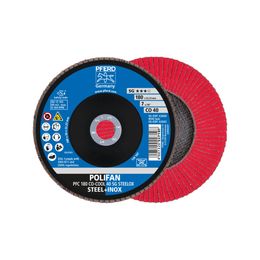 Pferd TOOLS POLIFAN F&auml;cherscheibe PFC 180x22,23 mm konisch CO-COOL 40 SG STEELOX Stahl/Edelstahl (67760485)