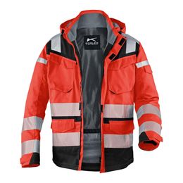 K&Uuml;BLER WORKWEAR K&uuml;bler PSA Reflectiq Jacke 1307 warnrot/schwarz 4XL ; K&uuml;bler Workwear (1307 8332-5499-4XL)
