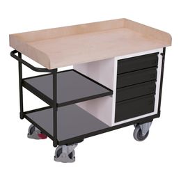 VARIOFIT Werkstattwagen 3 Ladefl&auml;chen RAL 7016 (sw-600.612/AG)