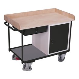 VARIOFIT Werkstattwagen mit 2 Ladefl&auml;chen RAL 7016 (sw-600.611/AG)