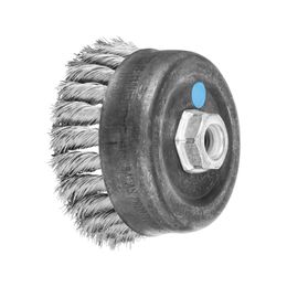 Pferd TOOLS Topfb&uuml;rste gezopft TBG &Oslash; 100mm M14 Edelstahl-Draht-&Oslash; 0,35 mm Winkelschleifer (43308042)