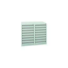 Stumpf Kombi-Set 3000, RAL 7035/7016, 1 Schreibpult, 1 Schublade, 2 Wannen, fahrbar ; Stumpf Metall (3091171)