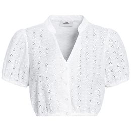 Gina Benotti Damen Dirndl-Bluse mit Lochstickerei