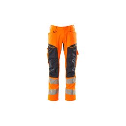 Mascot Hose mit Knietaschen Stretch-Eins&auml;tze 76C49 hi-vis orange/schwarzblau (19579-236-14010-76C49)