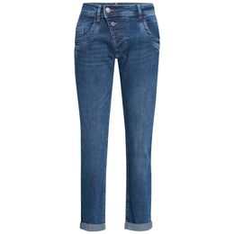 Gina Benotti Damen Boyfriend-Jeans mit schr&auml;ger Kn&ouml;pfung