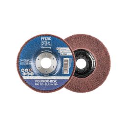 Pferd TOOLS POLINOX Vlies-Schleifdisc PNL &Oslash; 125 mm Bohrung-&Oslash; 22,23 mm A280 f&uuml;r Feinschliff und Finish (44692263)
