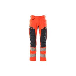 Mascot Hose mit Knietaschen Stretch-Eins&auml;tze 76C50 Hi-vis rot/schwarzblau (19579-236-22210-76C50)