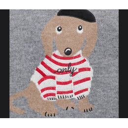 Only Girls Teddy-Pullover - M&auml;dchen - Gr. 122/128 - grau