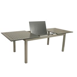 DEGAMO Ausziehtisch BAJAZZO 175/245x100cm, Aluminium silbergrau/grau