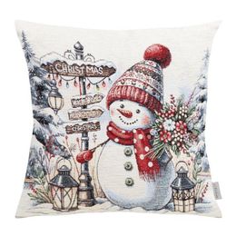 SONSTIGE Kissenh&uuml;lle WINTERLY SNOWMAN