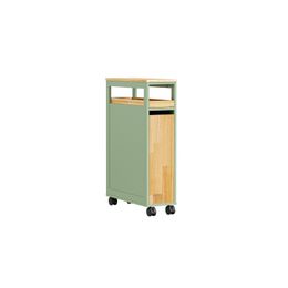 sobuy Rollwagen, Aufbewahrungswagen, Schmalregal 1 drawerRollwagenAufbewahrungswagenAufbewahrungswagenRollwagen1 drawermit 1 Schublade Gr&uuml;n 50x20x79cm Modern