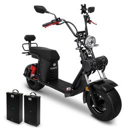 Rolektro, E-Chopper 45, Schwarz, 45 km/h, 2 x 60V-25,6Ah Lithium-Akku, 3000 Watt