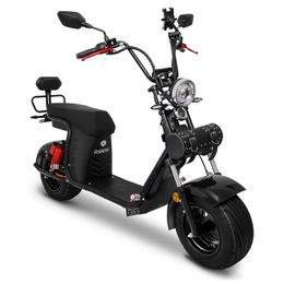 Rolektro, E-Chopper 45, Schwarz, 45 km/h, 60V-25,6Ah Lithium-Akku, 3000 Watt